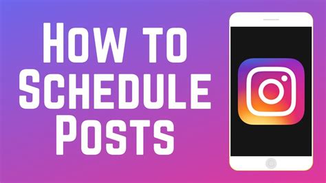 how to schedule instagram posts on the app youtube