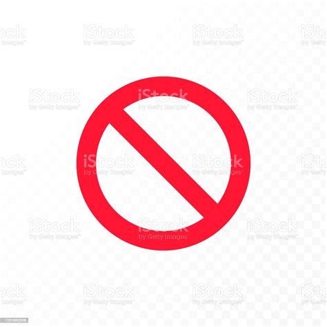 벡터 플랫 스톱 기호 아이콘 그림입니다 빨간색은 흰색과 투명 한 배경에 고립 제한의 기호를 교차 0명에 대한 스톡 벡터 아트 및 기타 이미지 Istock