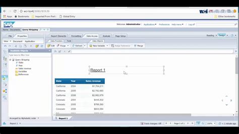 Query Stripping Webi Businessobjects 42 Youtube