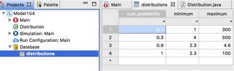Anylogic How To Read Probability Distributions From A Database And Save Them In Collections