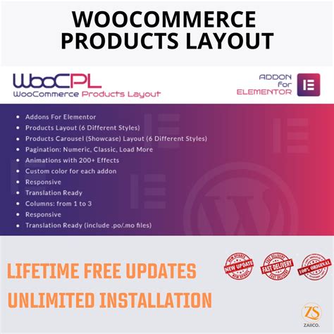 woocommerce products layout for elementor [100 ori elementor addon