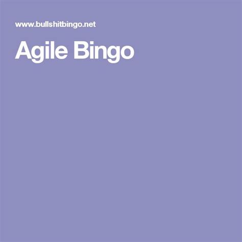 Agile Bingo