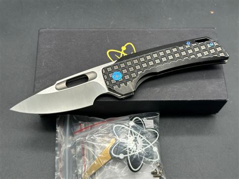 Emp Edc Nymblegrey Milled Frag Ti Handle And Blue Hardware Mokuti C