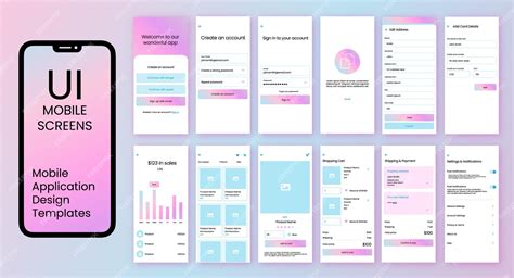 Premium Vector Mobile Application Ui Design Vectors Template