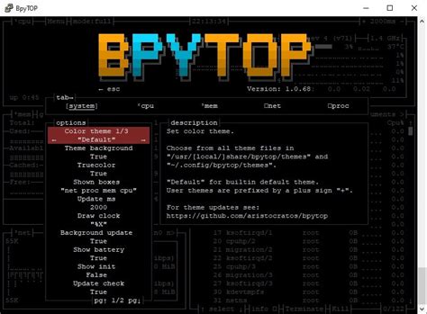 Bpytop An Htop And Top Alternative For Raspberry Pi