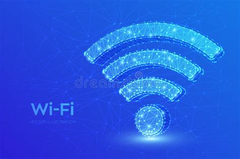 Wi Fi Network Icon Low Poly Abstract Wi Fi Sign In Hand Wlan Access Wireless Hotspot Signal