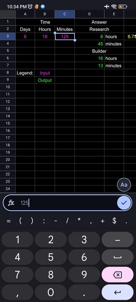 Made An Excel Sheet That Automatically Calculate How Much Time To Wait For Upgrades Using