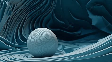 Spherical Radial Three Dimensional Curve Decoration Background