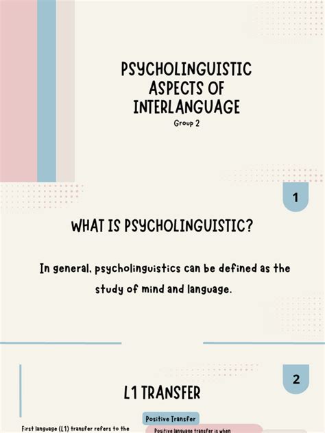 Psycholinguistic Aspects Of Interlanguage Sla Pdf Second Language