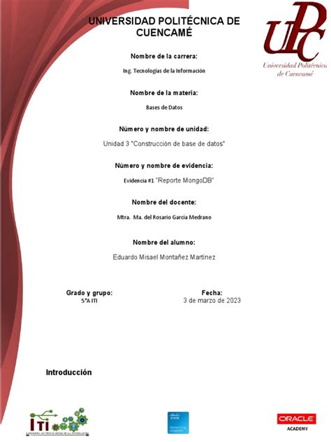 Reporte Mongodb Descargar Gratis Pdf Mongo Db Bases De Datos