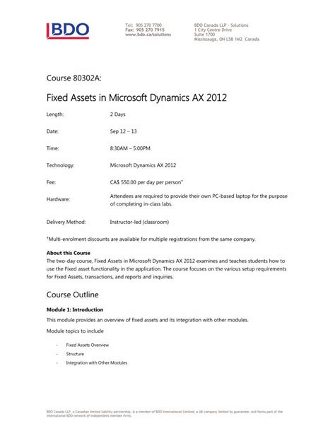 pdf fixed assets in microsoft dynamics ax 2012 fixed assets in