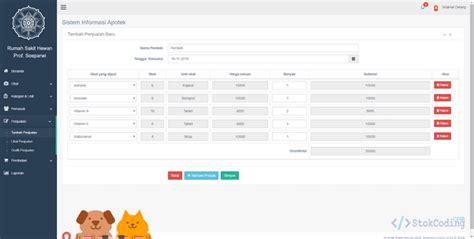 Sistem Informasi Apotek Berbasis Web Codeigniter StokCoding