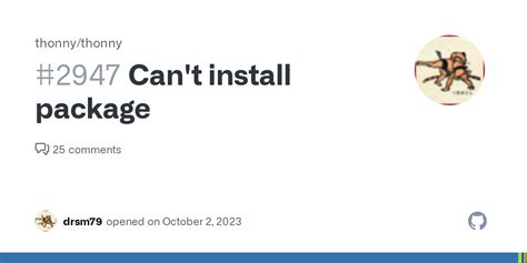 Can T Install Package Issue Thonny Thonny GitHub