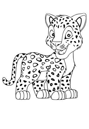 Раскраски Леопард Распечатать Бесплатно, Рисунки и Картинки для ...