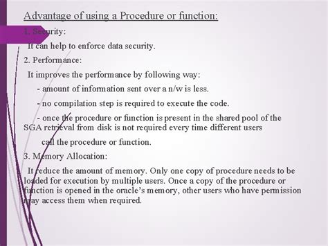 Unit Stored Procedures Functions What Are Procedures And