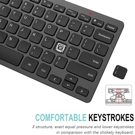 Arteck Hw098 24g Wireless Keyboard Ultra Slim And Compact Keyboard