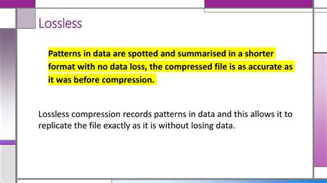 Data Compression Lossy And Lossless PPTX