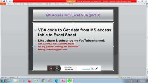 Vba Code To Export Data From Ms Access Database To Excelpart 3 Youtube