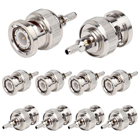 Amazon Com XRDS RF BNC Crimp Connectors 10PCS BNC Male Crimp Solder Attachment Connector For