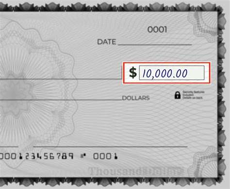 How To Write A Check For Ten Thousand Dollars In Check
