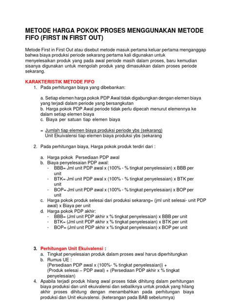 Minggu Ke 9 Metode Hp Proses Fifo Pdf