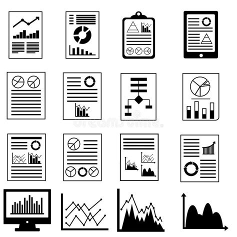 Data Analysis Icon Vector Set Profit Graph Illustration Sign Collection Data Science Symbol Or