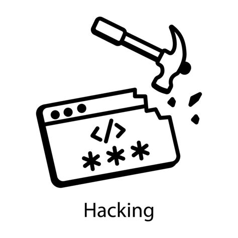 Premium Vector Hacking Icon In Outline Style