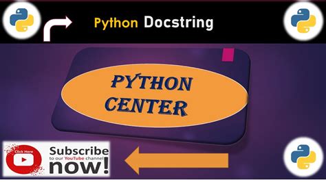 Python Docstring Python Center Pc Python Programming Youtube
