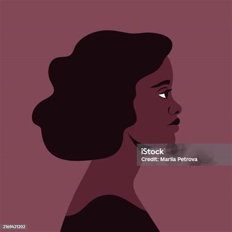 아름 다운 아프리카 여자 프로필 보기 초상화입니다 젊은 여성 추상 아바타입니다 벡터 일러스트 레이 션 옆모습에 대한 스톡 벡터 아트 및 기타 이미지 Istock