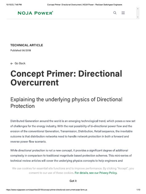 Concept Primer Directional Overcurrent Pdf