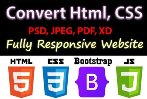 Convert Psd To Html Css Bootstrap Fully Responsive Design By Wdalamgir