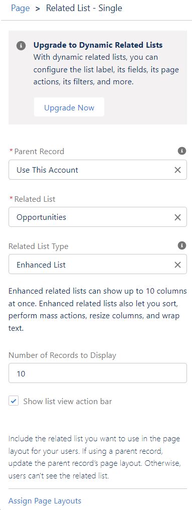 Salesforce Dynamic Related List