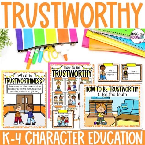 Trustworthiness Lesson Character Education Trustworthy Character Traits Sel Trustworthiness Lesson Character Education Trustworthy Character Traits Sel
