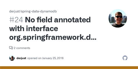No Field Annotated With Interface Orgspringframeworkdataannotation