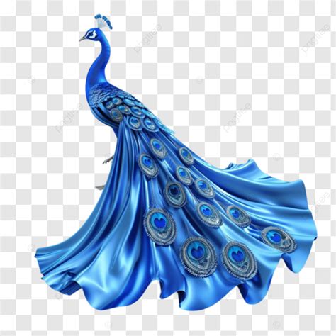 푸른 공작새는 생기 넘치는 깃털과 당당한 자세를 보여주는 깨끗하고 투명한 배경에 우아하게 서 있습니다 푸른 공작 생기 넘치는
