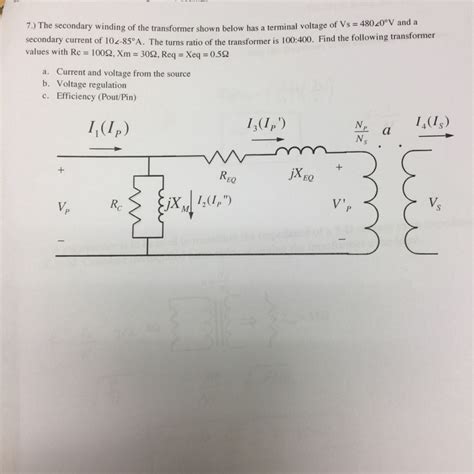 Solved The Secondary Winding Of The Transformer Shown Below