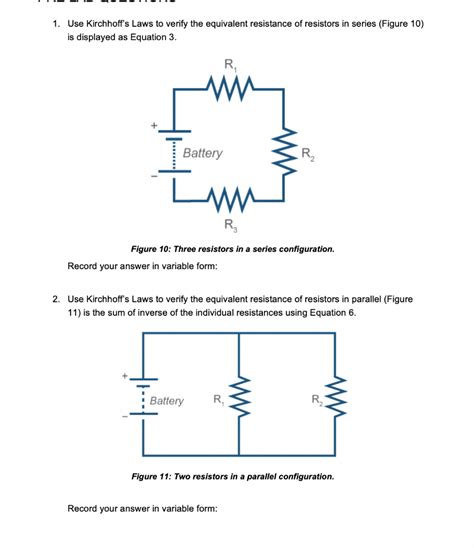 Solved 1 Use Kirchhoff S Laws To Verify The Equivalent Chegg Com