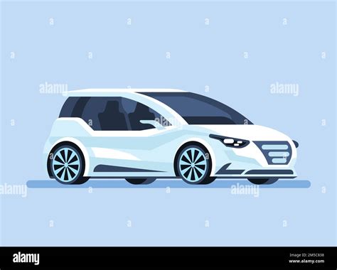 Autonomous Self Driving Smart Car Driverless Vehicle Vector Illustration Stock Vector Image