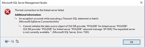 Pi Oledb Connection To Pi Server
