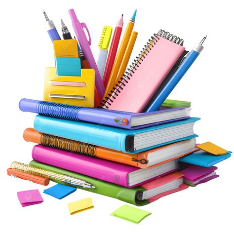 Colorful Study Notebooks With Realistic Textures Colorful Notebooks Stationery Tools Vibrant