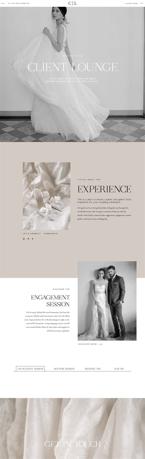 Client Lounge Showit Website Designer Template