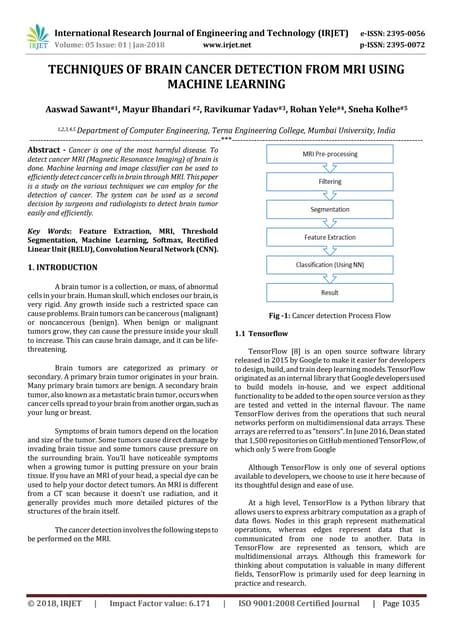 Techniques Of Brain Cancer Detection From Mri Using Machine Learning Pdf