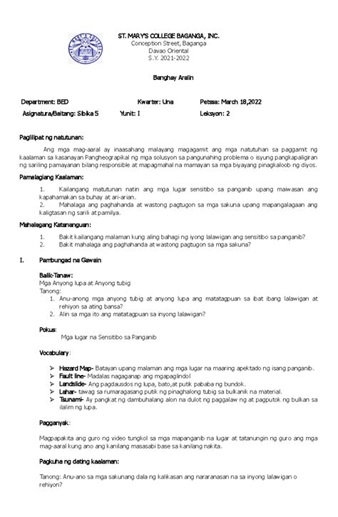 Krazy Demo 5 Module Answer St Marys College Baganga Inc