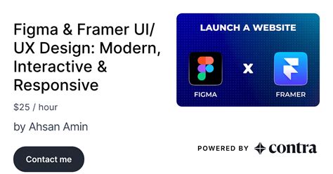 Figma And Framer Uiux Design Modern Interactive And Responsive By Ahsan Amin