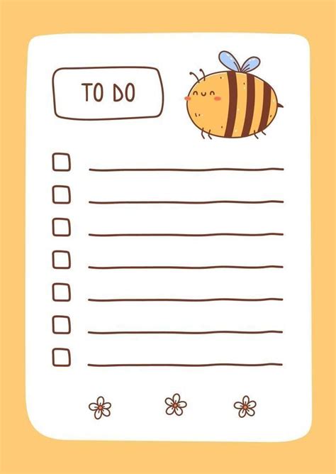 Kawaii Sun To Do List Template Daily Planner List To Do Planner