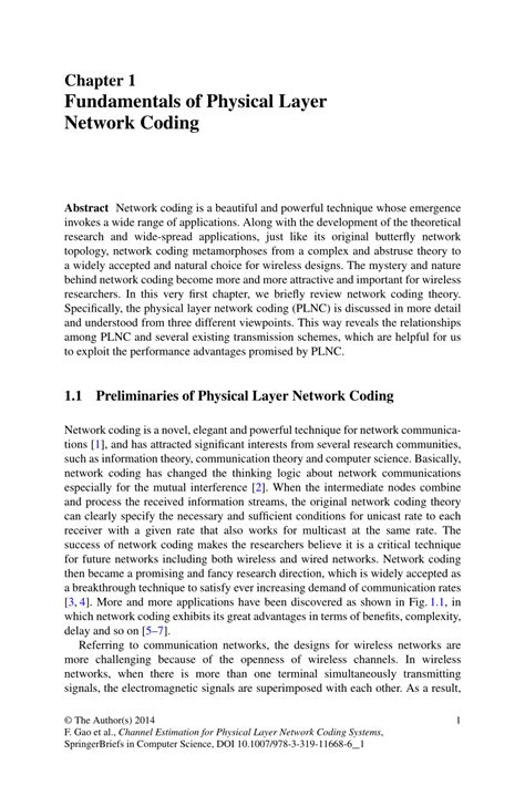 Pdf Fundamentals Of Physical Layer Network Coding