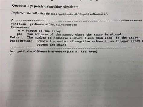 solved question 1 5 points searching algorithm implement