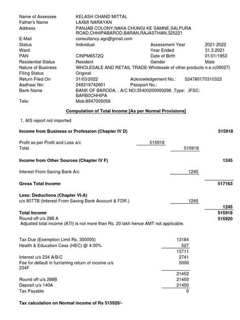 Computation 21 22 Pdf Taxes Banks