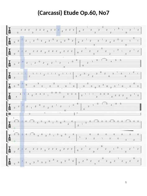 Carcassi Etude Op60 No7 Guitar Lesson Tab Pdf