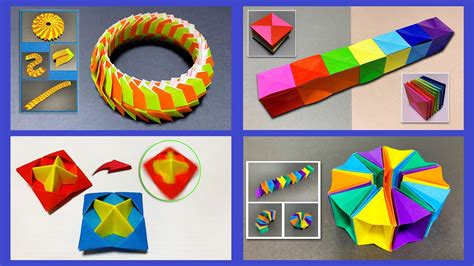 【簡単折り紙】クネクネおもちゃ マジックキューブ 独楽 マジックキューブの折り方【 Origami】how To Make Magic